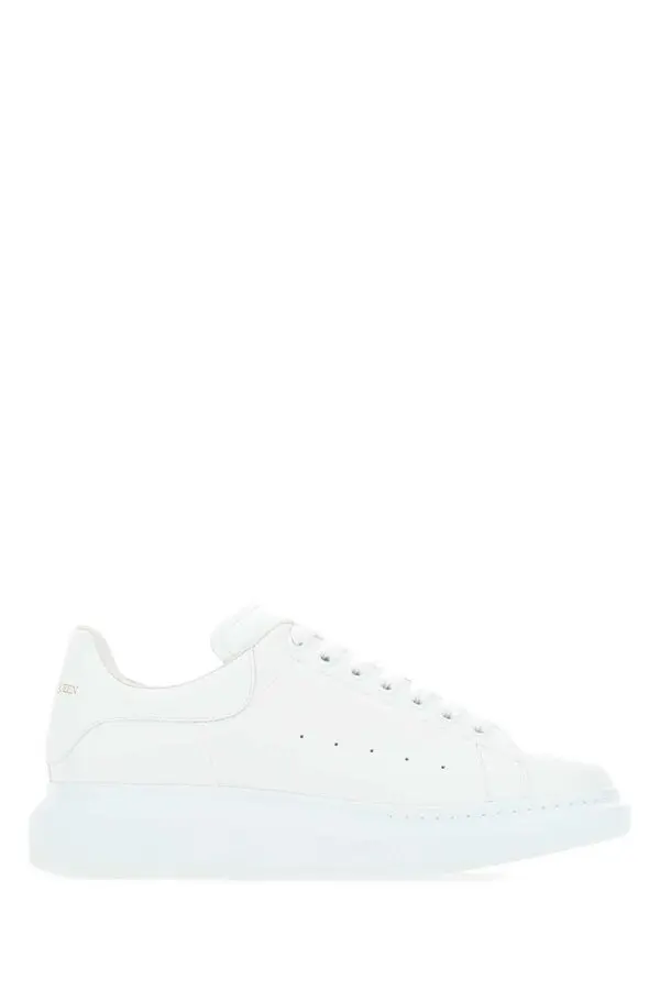 Alexander McQueen Calf Leather Sneaker With Rubber Sole - White