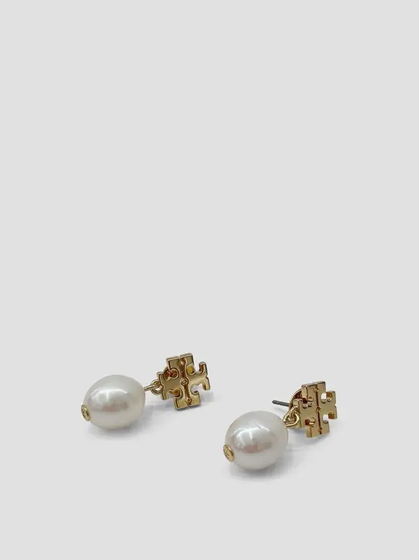Tory Burch Mini Plaited Drop Earrings - Gld Ivry