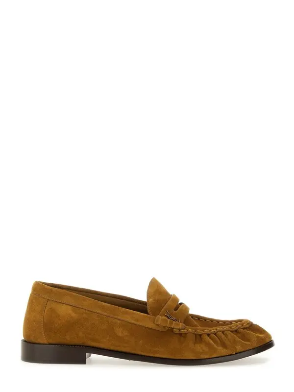 Saint Laurent 100% Leather Loafer Moccasin - Brown