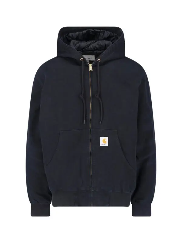 Carhartt Work In Progress Hooded Zip-up Jacket - Black
