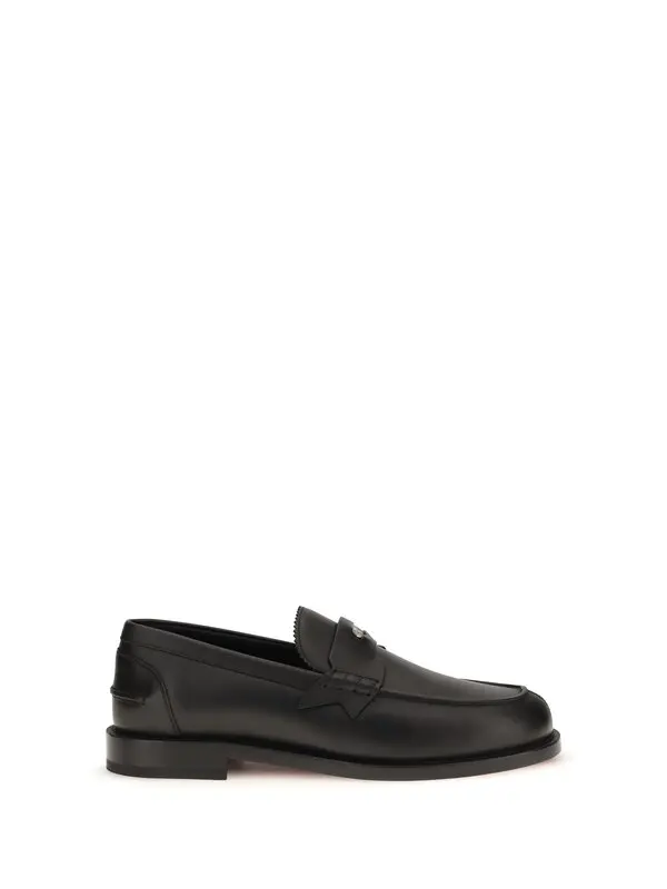CHRISTIAN LOUBOUTIN Plato Leather Loafers - Black