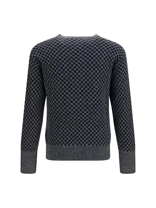 VIVIENNE WESTWOOD Checkmate Jacquard Knit Sweater - Gray