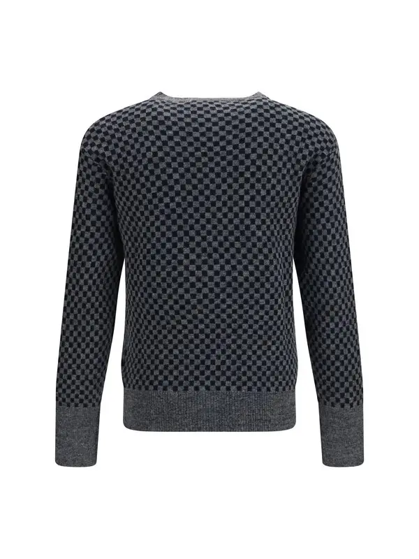 VIVIENNE WESTWOOD Checkmate Jacquard Knit Sweater - Gray