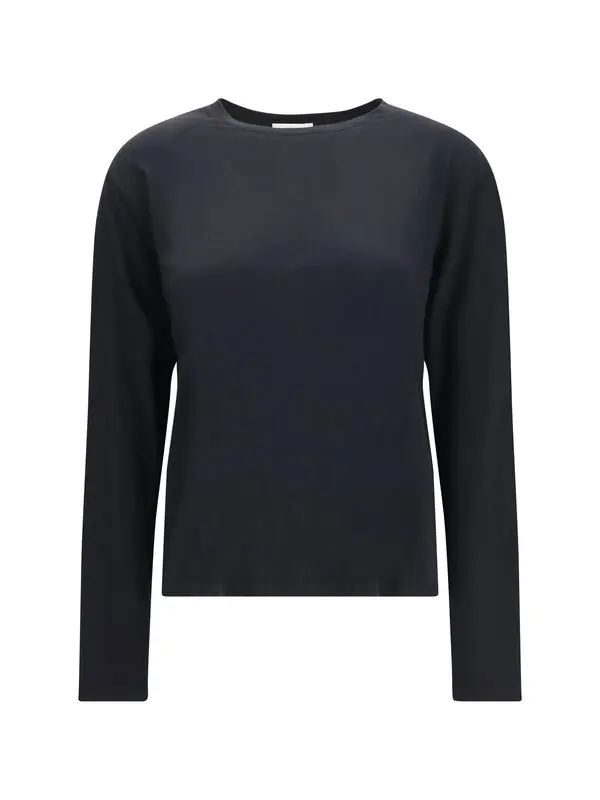 TOTEME Long-sleeve Cotton T-shirt - Black