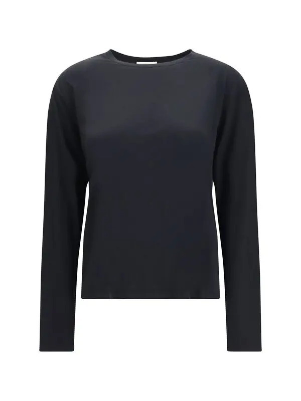 TOTEME Long-sleeve Cotton T-shirt - Black