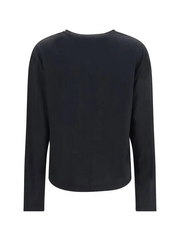TOTEME Long-sleeve Cotton T-shirt - Black