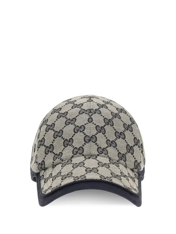 Gucci Gg Monogram Baseball Hat - Gray