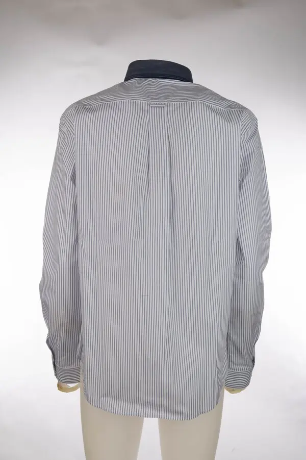 Miu Miu Striped Shirt With Pocket Detail