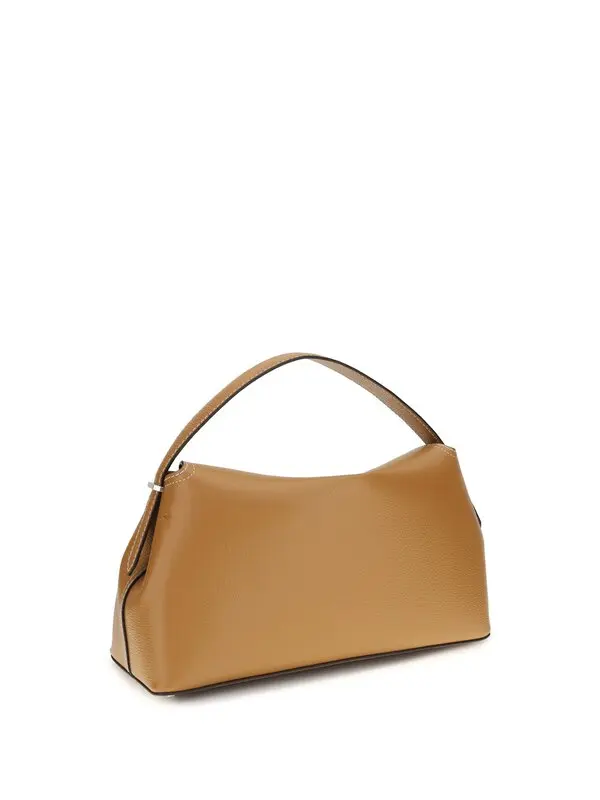 TOTEME T-lock Grained Leather Handbag - Cream