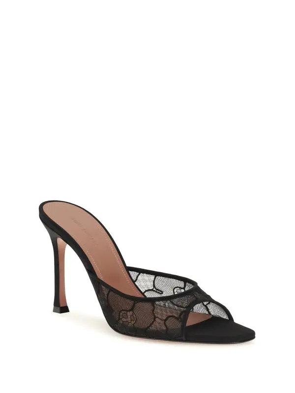 Amina Muaddi Alexa Lace Stiletto Sandals