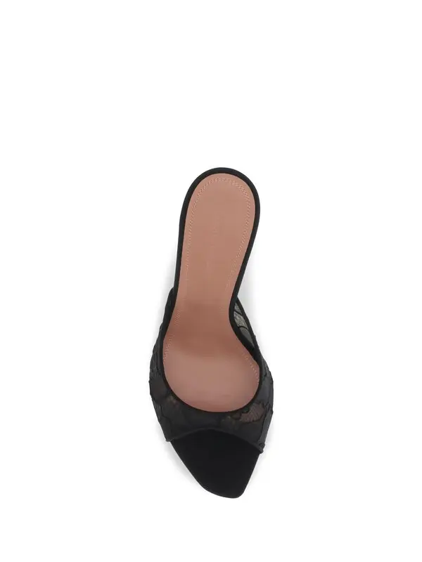 Amina Muaddi Alexa Lace Stiletto Sandals