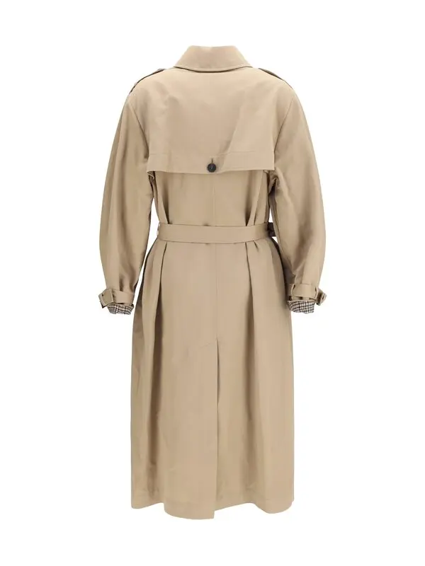 Brunello Cucinelli Belted Trench Coat - Cream
