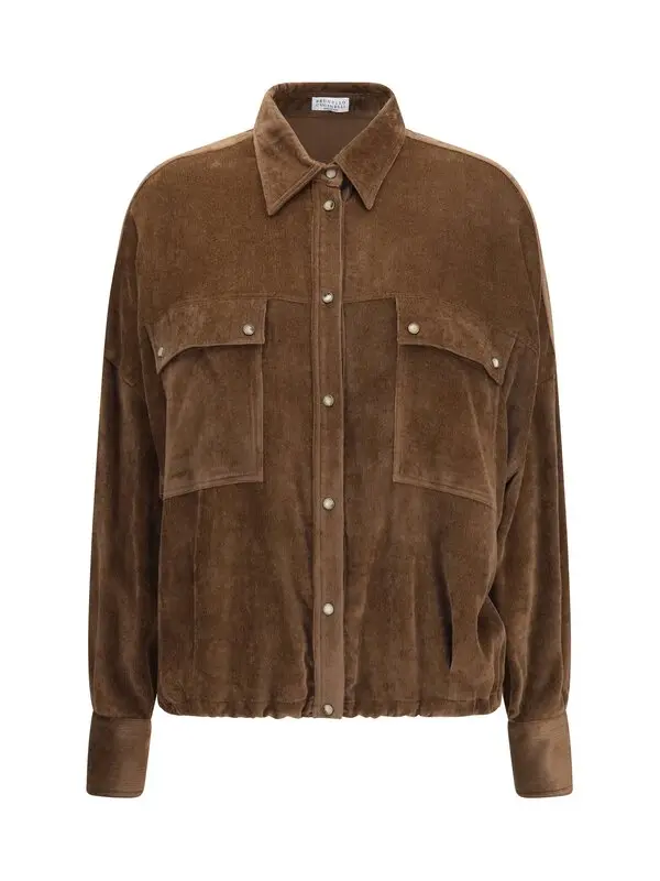 Brunello Cucinelli Corduroy Shirt - Brown
