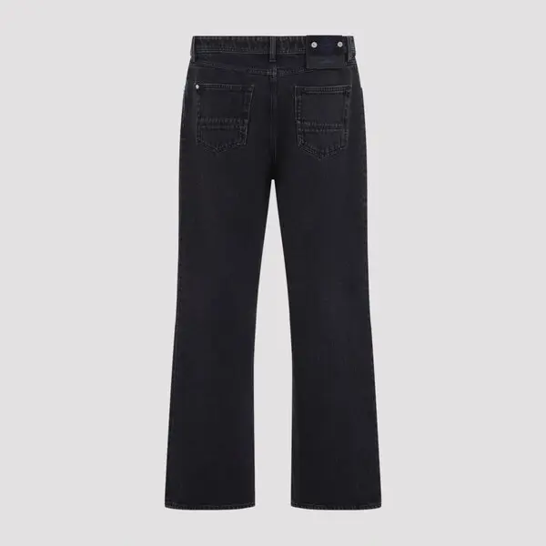 Stone Island Straight-leg Cotton Jeans - Black