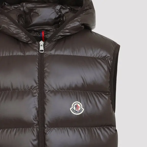 Moncler Nyvalin Layered Shirt Jacket With Down Gilet