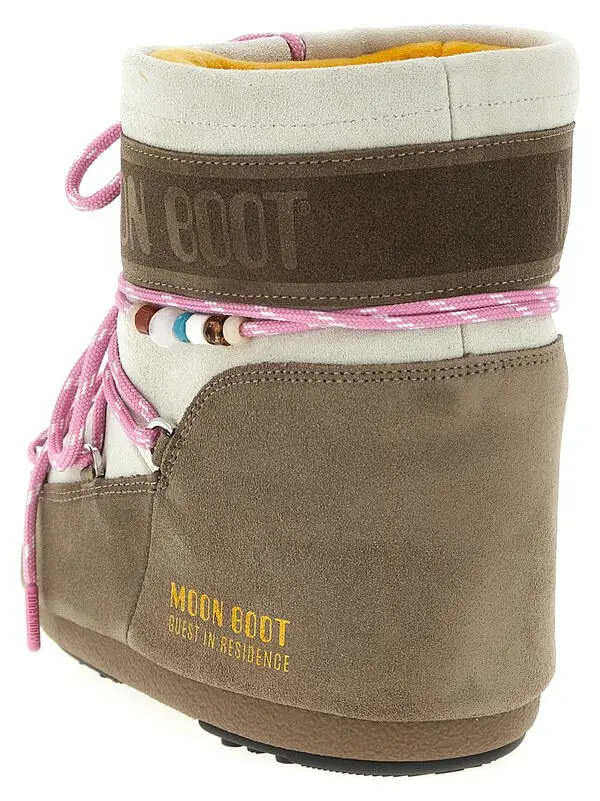 Moon Boot X Guest In Residence 'icon Low' Suede Ankle Boots - Multicolor