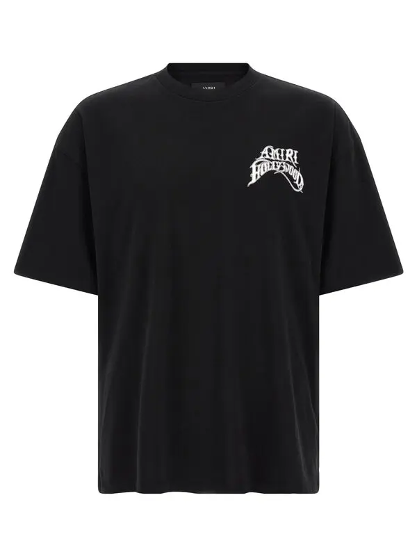 Amiri T-shirt With 'hollywood Lj Skate' Logo - Black
