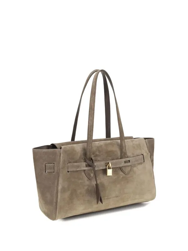 Brunello Cucinelli Suede Shoulder Bag