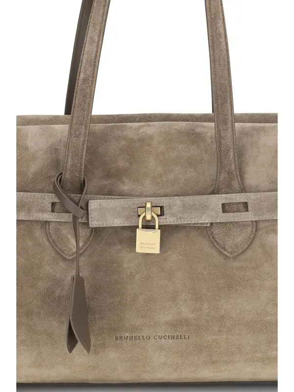 Brunello Cucinelli Suede Shoulder Bag