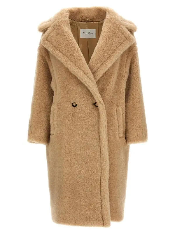 Max Mara Tedgirl Teddy Bear Icon' Coat - Cream