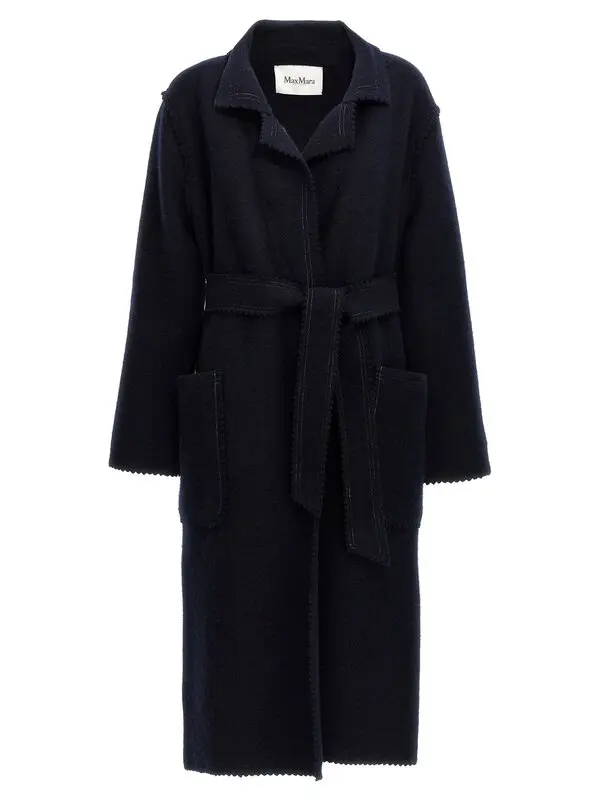 Max Mara Jene Wool And Cashmere Coat - Blue