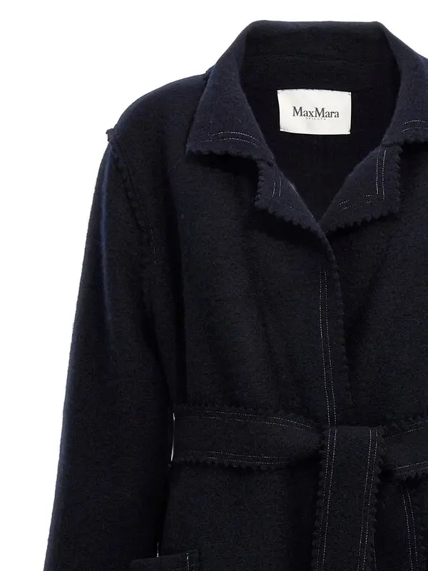 Max Mara Jene Wool And Cashmere Coat - Blue