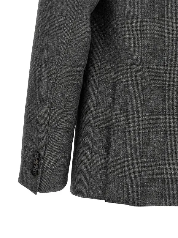 Zegna Square Flannel Dress - Gray