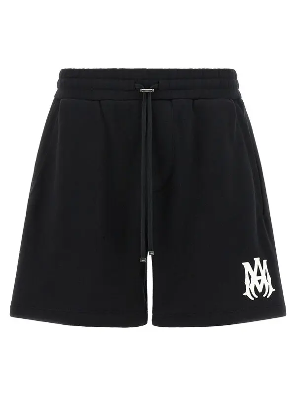 Amiri Ma Core Logo Print Sweatshirt Shorts - Black