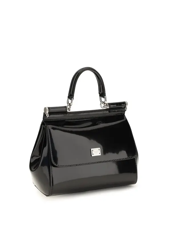 Dolce & Gabbana Small Sicily Glossy Calfskin Handbag