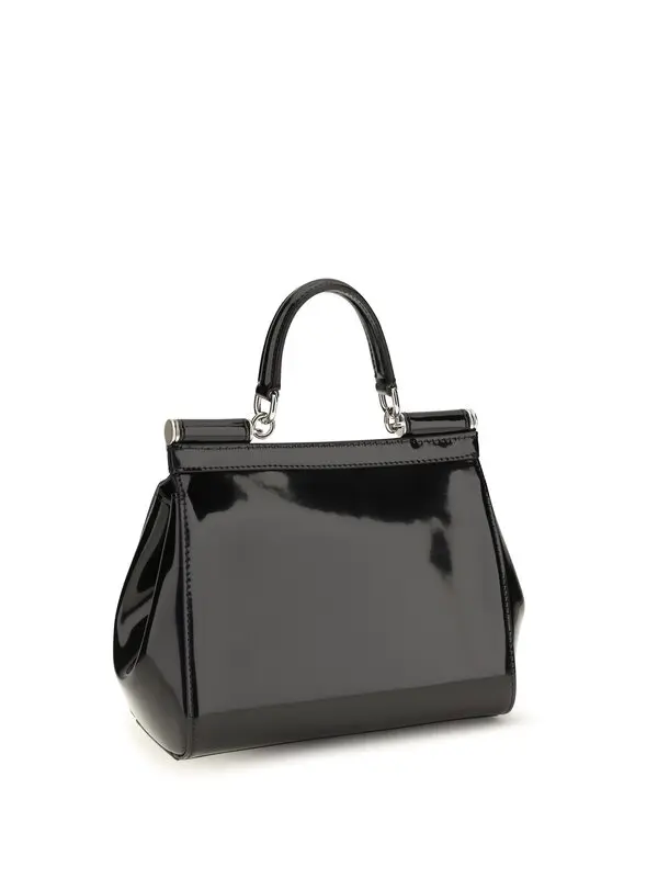 Dolce & Gabbana Small Sicily Glossy Calfskin Handbag