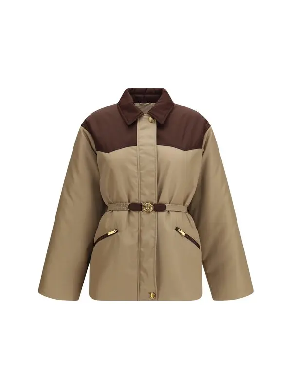 Versace Responsible Jacket In Nylon Twill - Cream