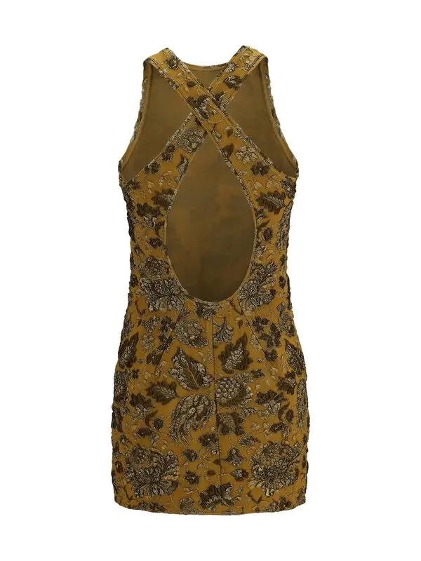 Saint Laurent Back-cross Mini Dress