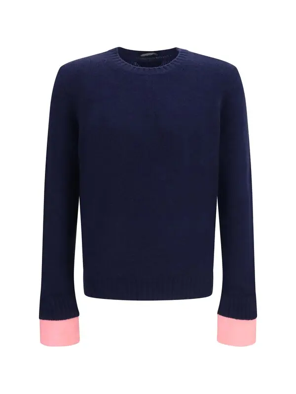Prada Shetland Wool Crewneck Sweater - Blue