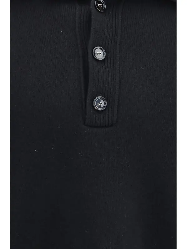 AMI Paris High-neck Buttoned Sweater