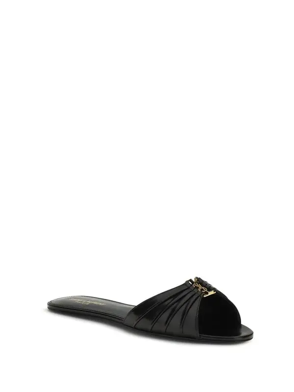 Saint Laurent Babylone Leather Sandals