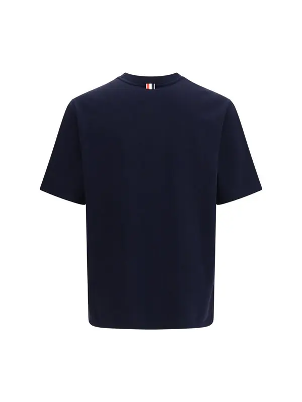 Thom Browne Colorblock T-shirt With 4-bar Detail