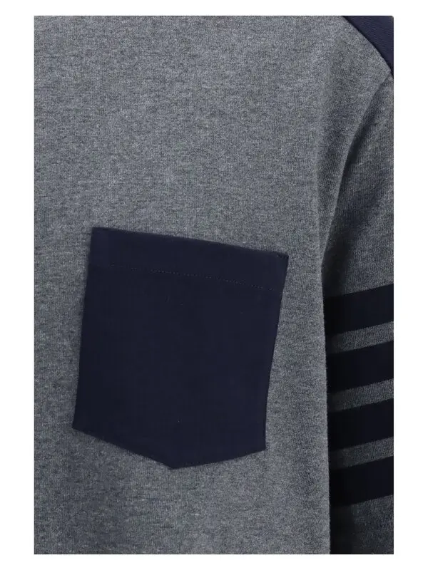 Thom Browne Colorblock T-shirt With 4-bar Detail