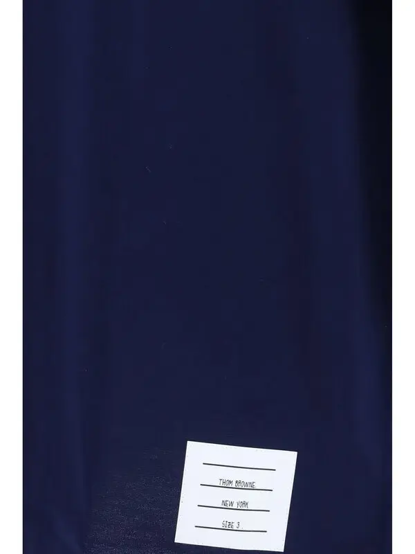 Thom Browne Jersey T-shirt With Ribbed Cuffs - Blue