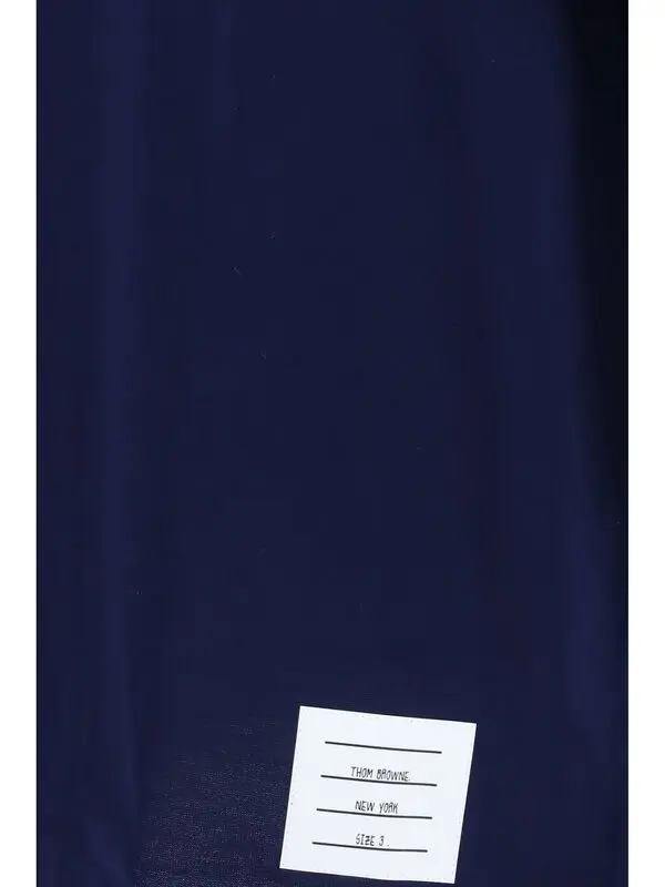 Thom Browne Jersey T-shirt With Ribbed Cuffs - Blue