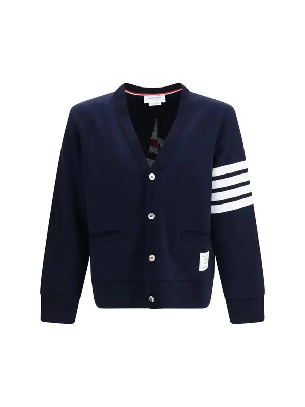 Thom Browne 4-bar Boat Cotton Cardigan