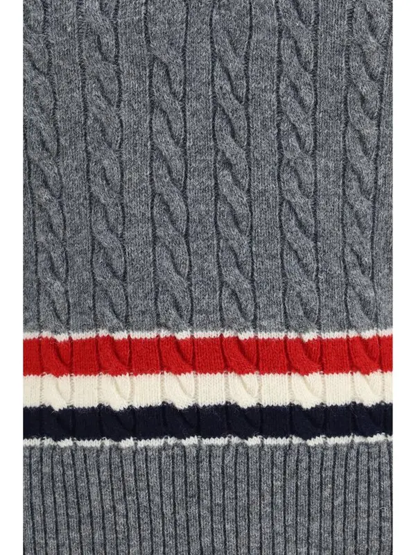 Thom Browne Cable-knit Vest - Gray