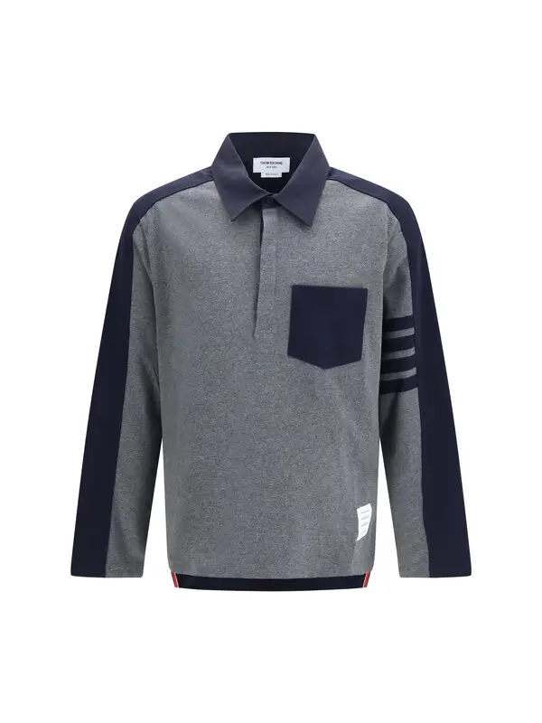 Thom Browne Oversized Colorblock Rugby Polo