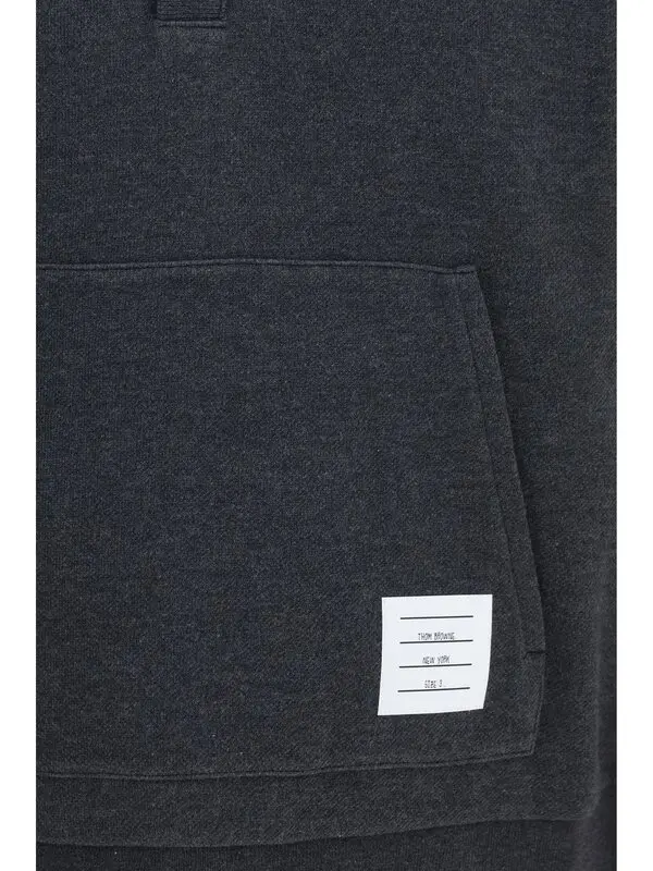 Thom Browne Loopback Cotton Piqué Sweater - Gray