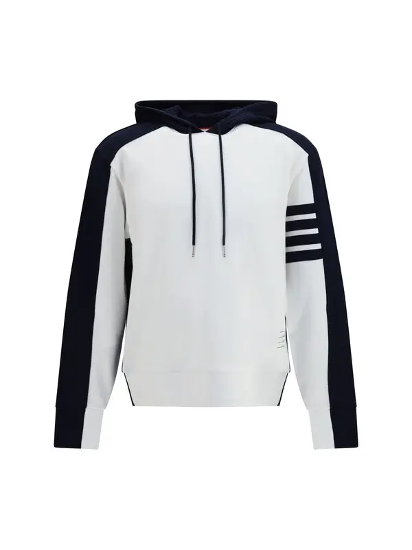 Thom Browne Loopback Colorblock Hooded Sweatshirt - Multicolor