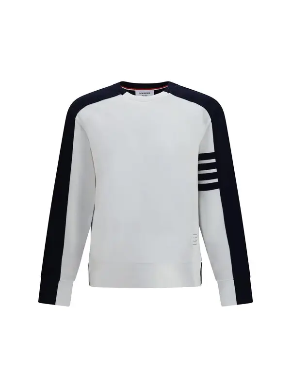 Thom Browne Colorblock Crewneck Sweatshirt With 4-bar Detail
