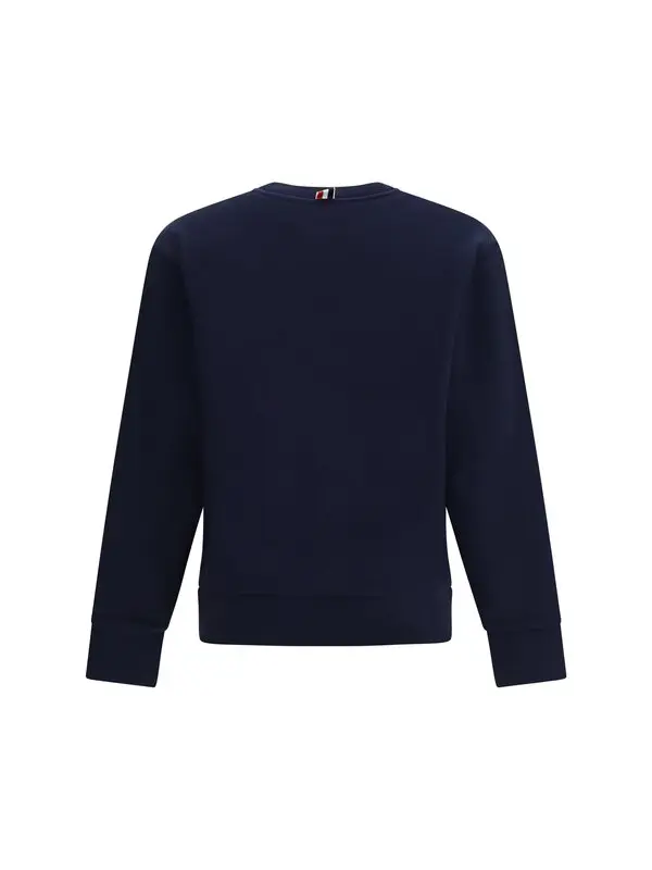 Thom Browne Colorblock Crewneck Sweatshirt With 4-bar Detail