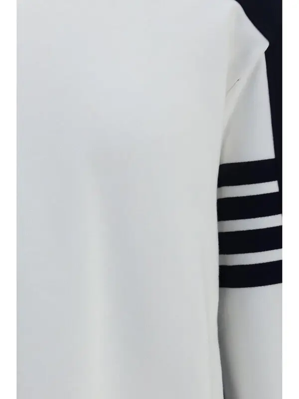 Thom Browne Colorblock Crewneck Sweatshirt With 4-bar Detail