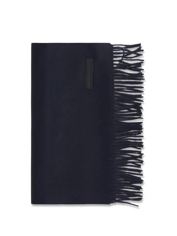 Zegna Oasi Cashmere Fringed Scarf - Black