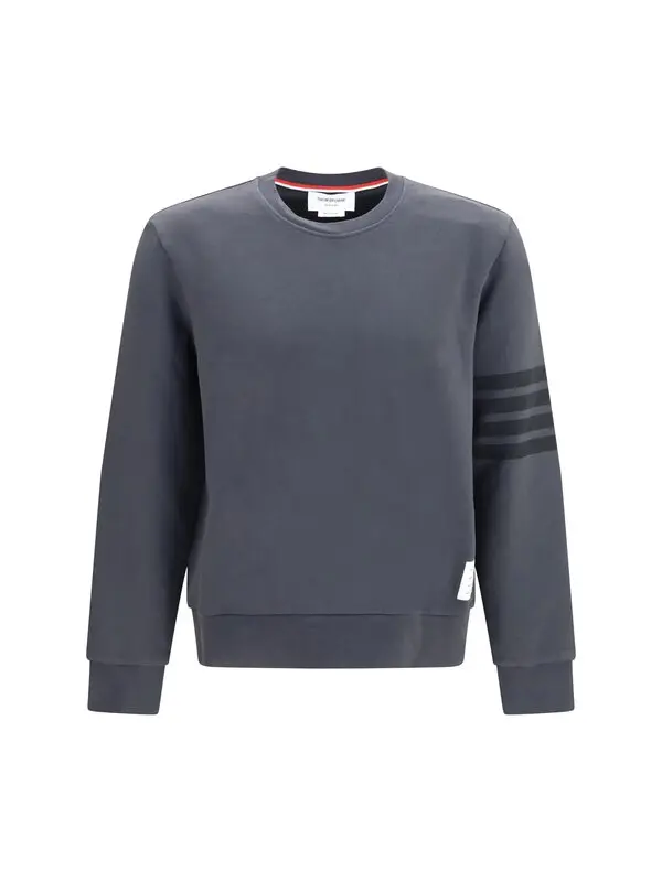 Thom Browne 4-bar Cotton Crewneck Sweatshirt