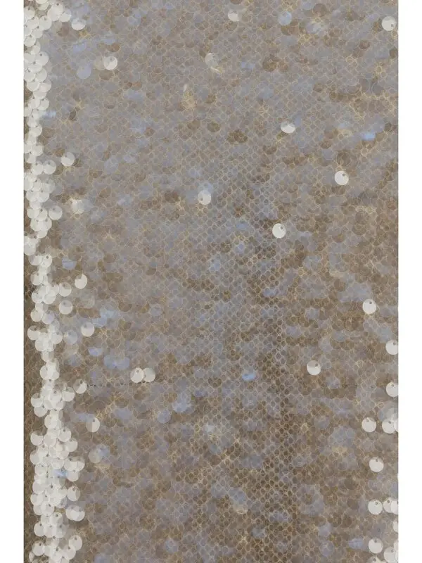 NISSA Sequin Midi Dress With Crystal Embellished Straps
